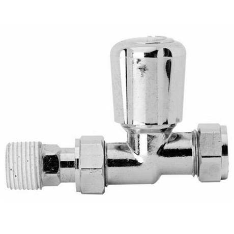 Chrome Radiator Valves - Straight at Victorian Plumbing UK