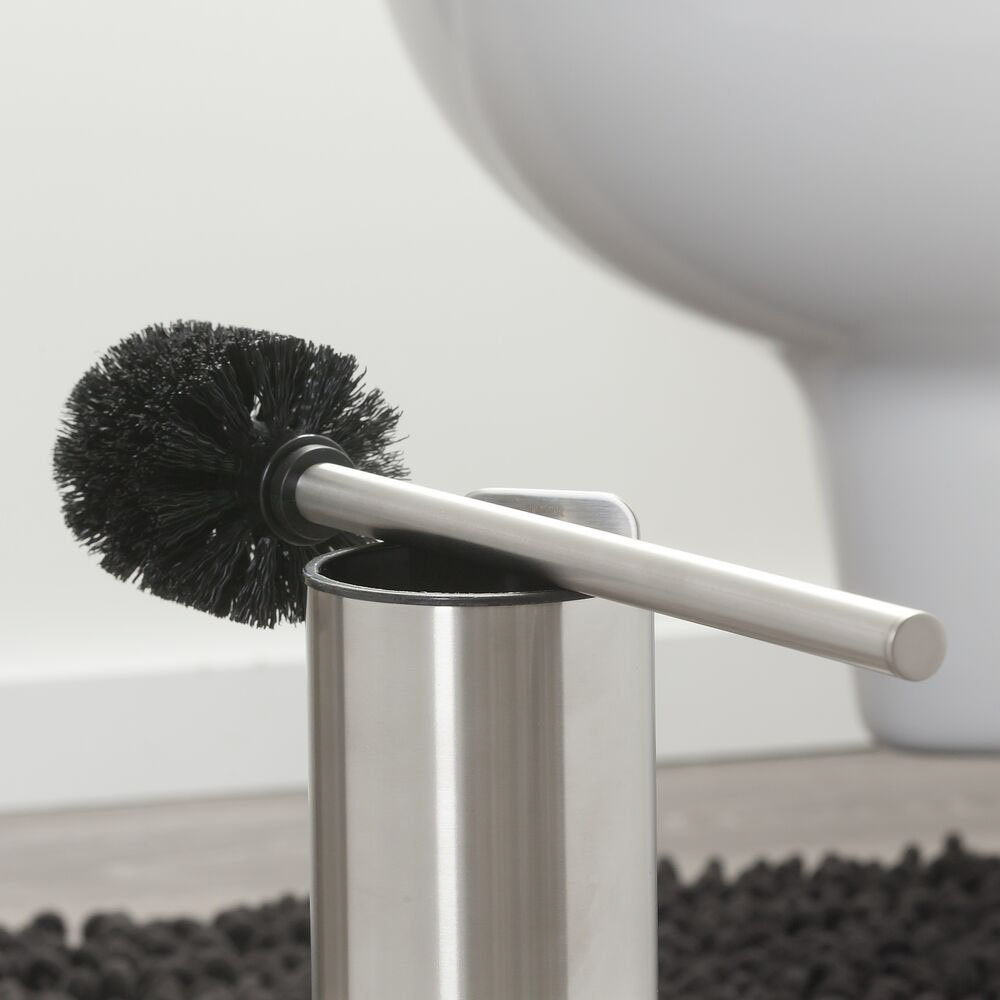 Tiger Colar Toilet Brush & Holder - Brushed Stainless Steel