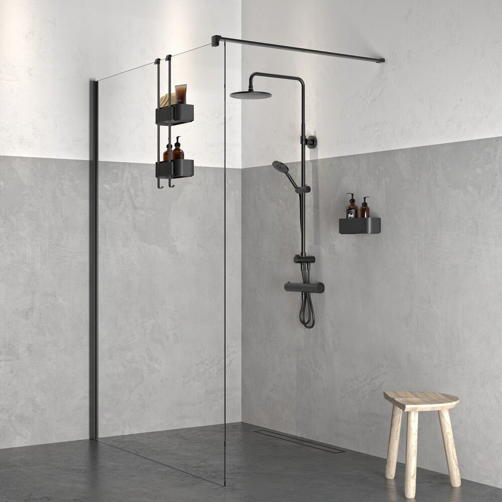 Tiger 2-Store Hanging Shower Rack - Black