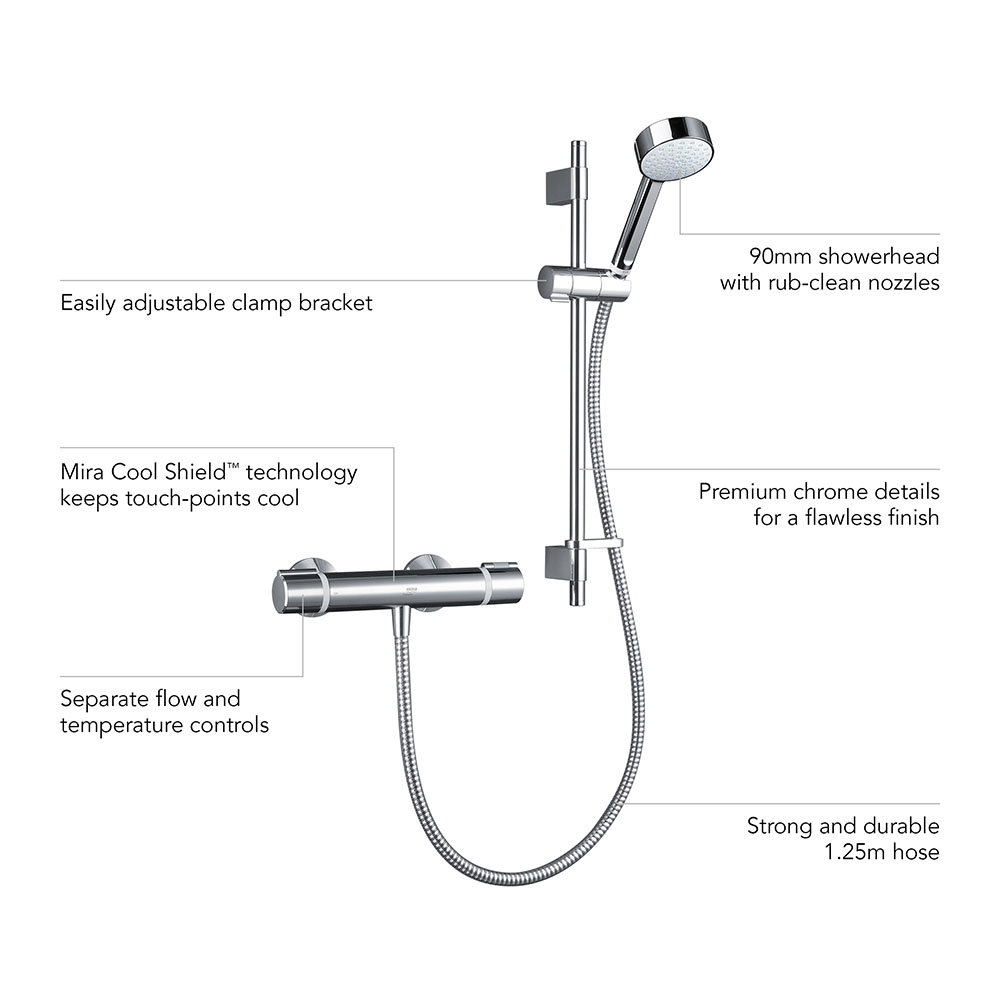 Mira Relate Ev Thermostatic Shower Mixer Chrome 2 1878 001
