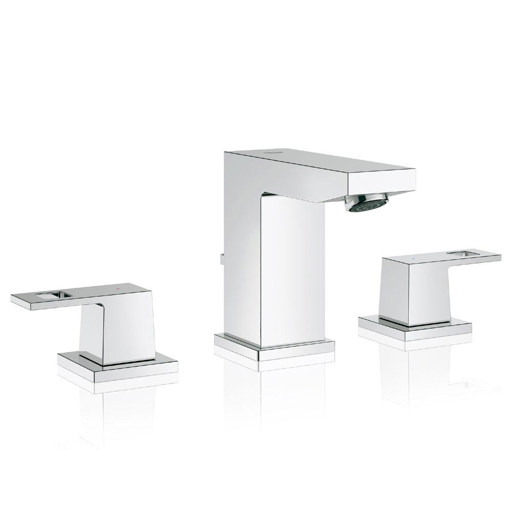 Grohe Eurocube 3 Hole Basin Mixer | Victorian Plumbing.co.uk