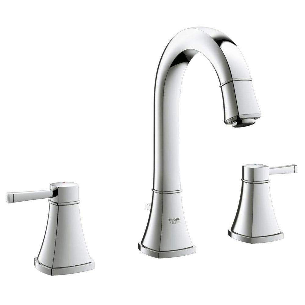 Grohe Grandera High Spout 3-Hole Basin Mixer with Pop-up Waste - Chrome ...