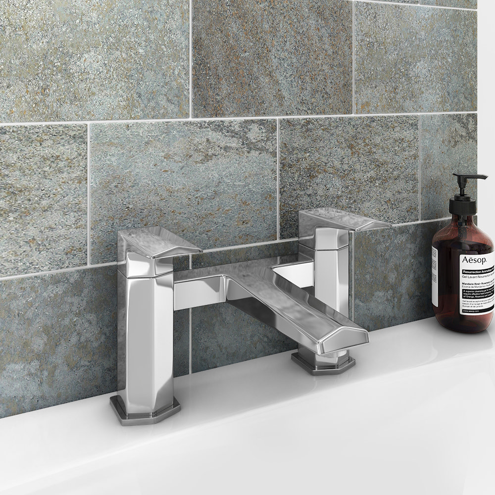 Venice Modern Geometric Bath Tap at Victorian Plumbing UK