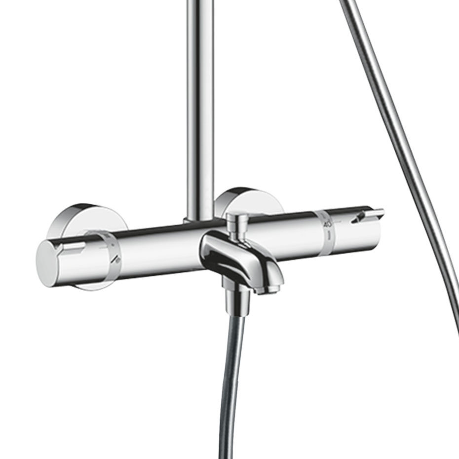 hansgrohe Croma Select S Showerpipe 180 Thermostatic Bath Shower Mixer ...