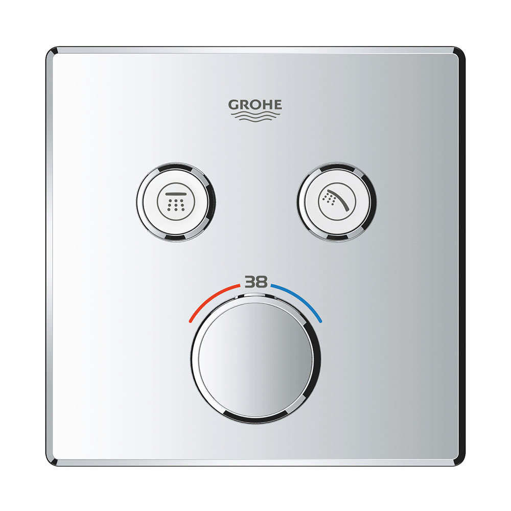 Grohe Grohtherm SmartControl Thermostat Square 2 Outlet Concealed Mixer ...