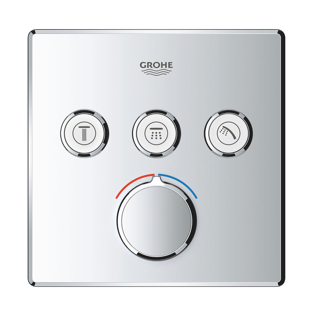 Grohe SmartControl Square 3 Outlet Concealed Mixer Trim - 29149000