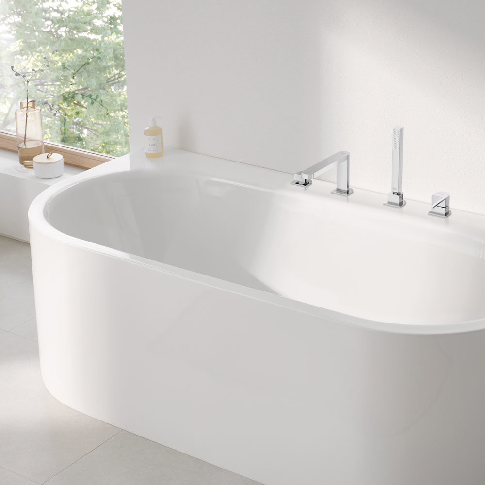 Grohe Plus 4 Tap Hole Single Lever Bath Shower Mixer Tap - 29307003 ...