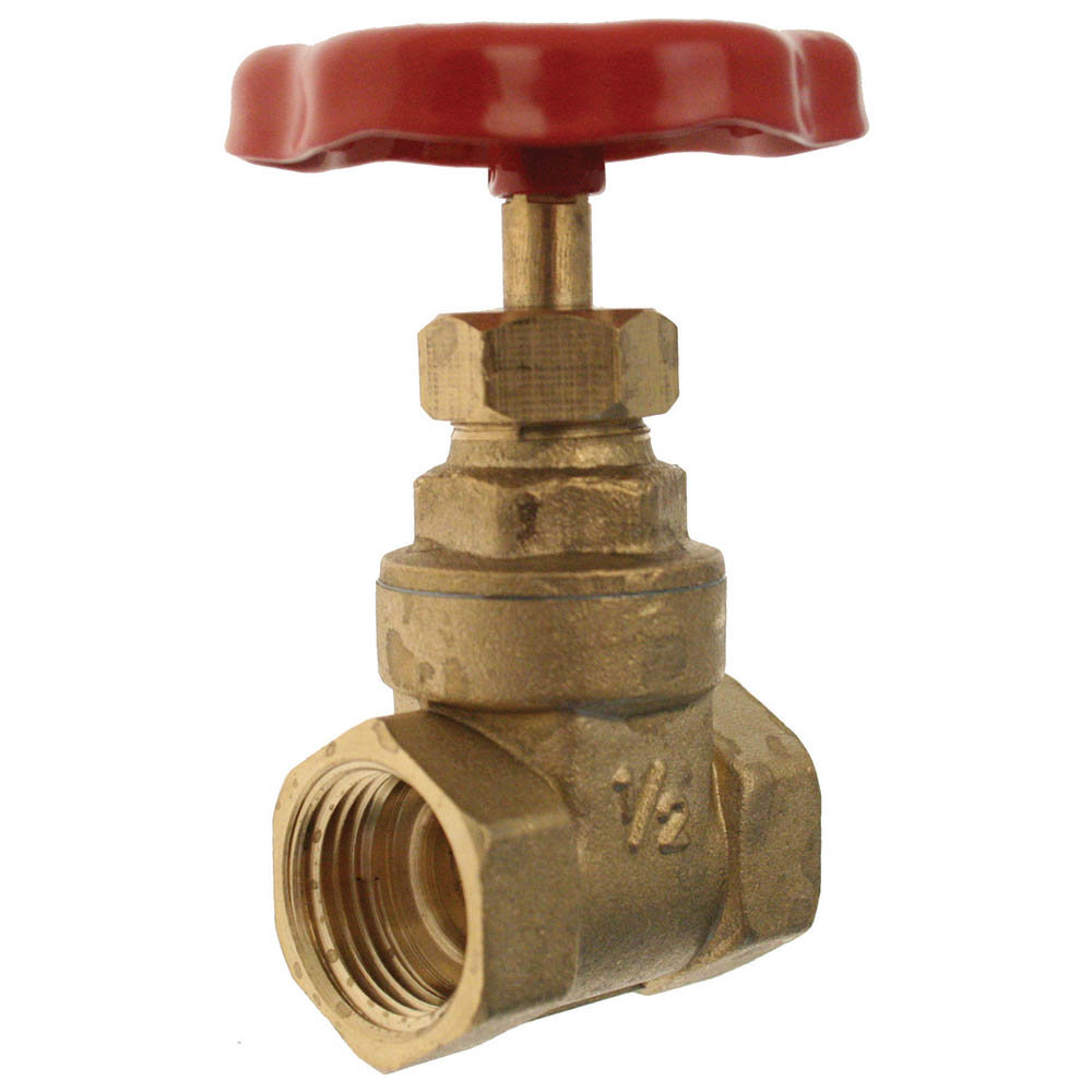 Threaded Brass Gate Valve 1/2" F x F - 302410
