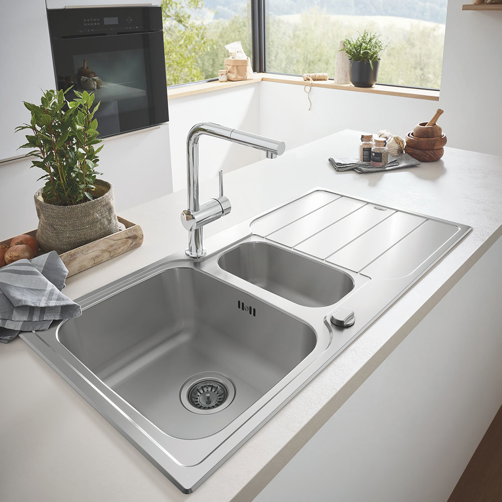 Grohe K500 1.5 Bowl Stainless Steel Kitchen Sink - 31572SD1