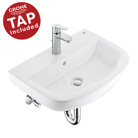 Grohe Bau Ceramic 550mm Complete Basin Package