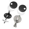 Alaska Matt Black Hinge Cover Set | Victorian Plumbing UK