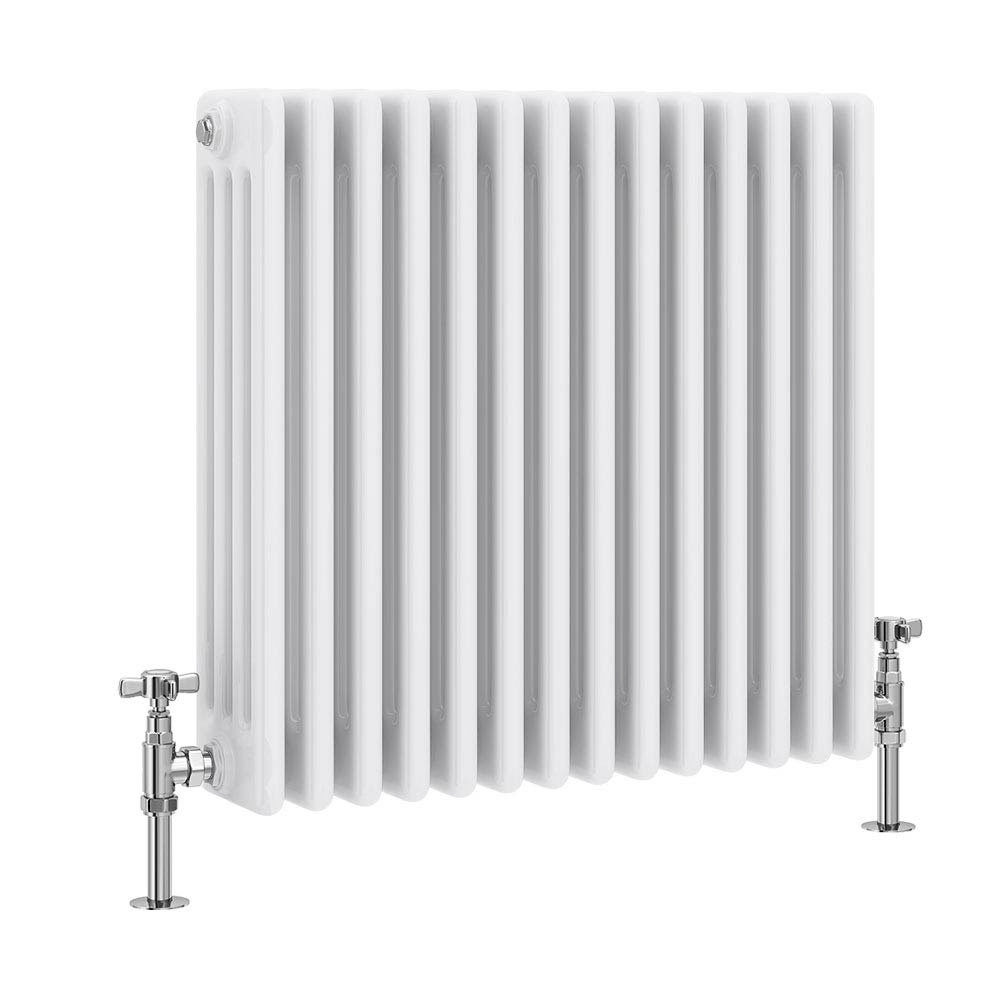 Keswick 600 x 605mm Vertical Radiator White 4 Column (30 Section) at ...