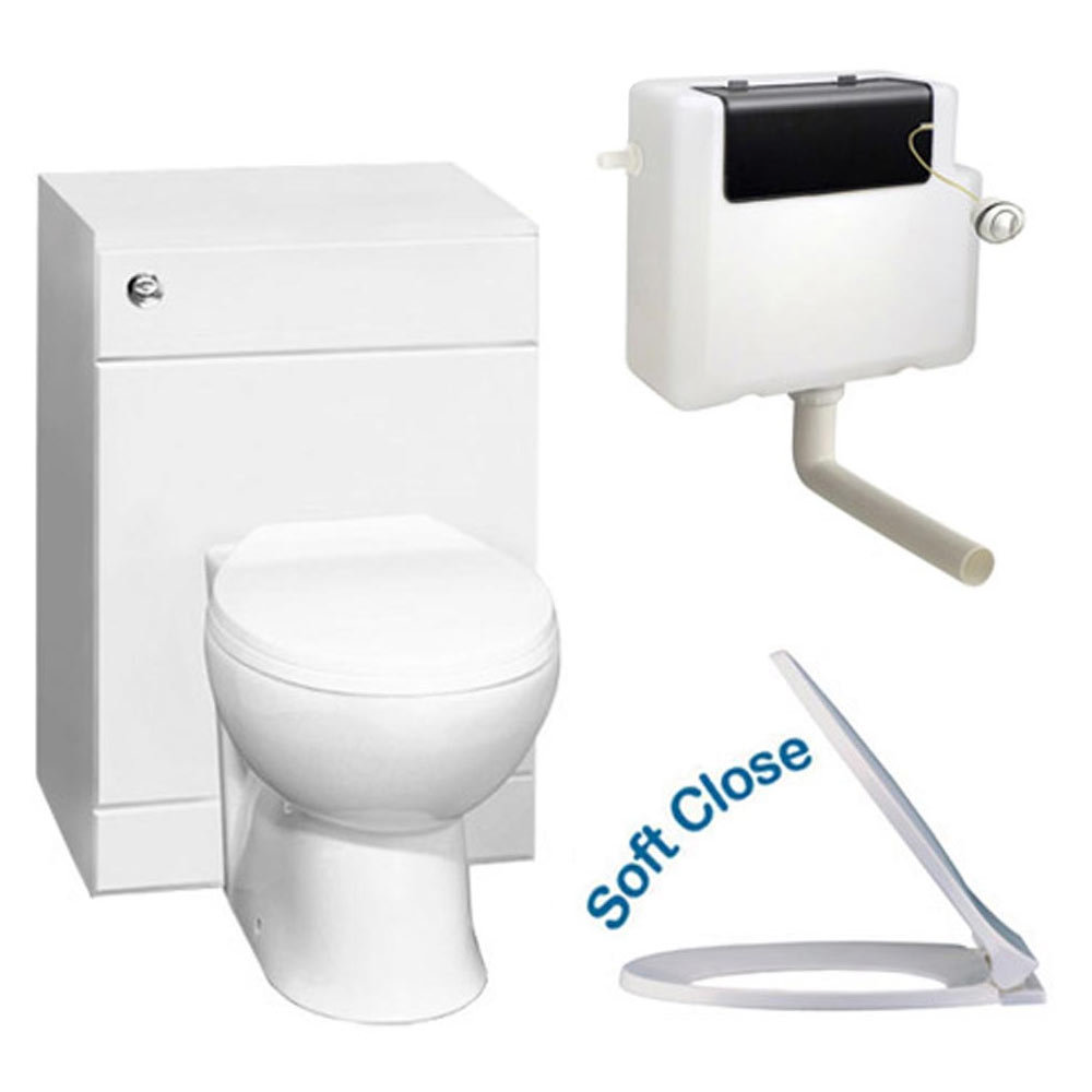 Alaska 500 x 300mm Toilet Unit Inc. Cistern, Pan + Soft Close Seat at ...