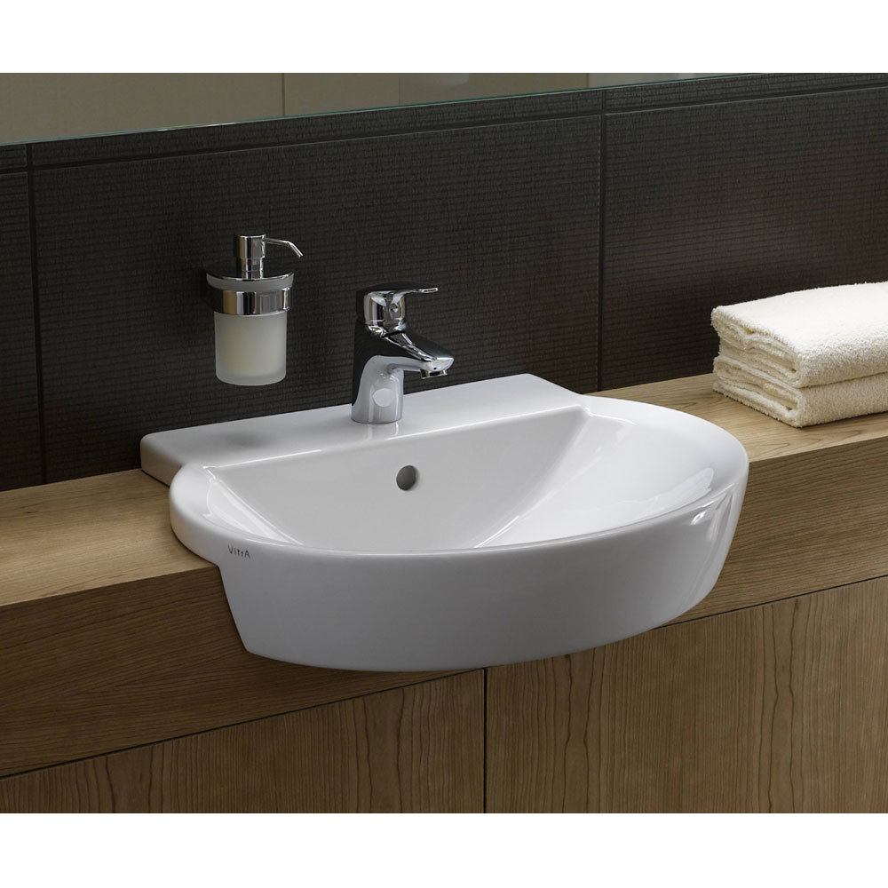Vitra - Sunrise Semi-Recessed Basin - 1 Tap Hole - 5376 at Victorian ...