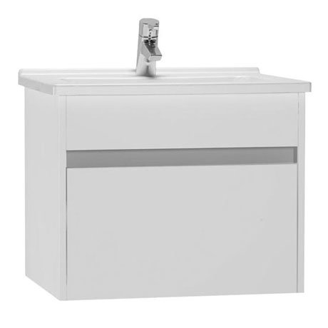 Vitra - Vanity Unit with Drawer and Basin - Gloss White at Victorian ...