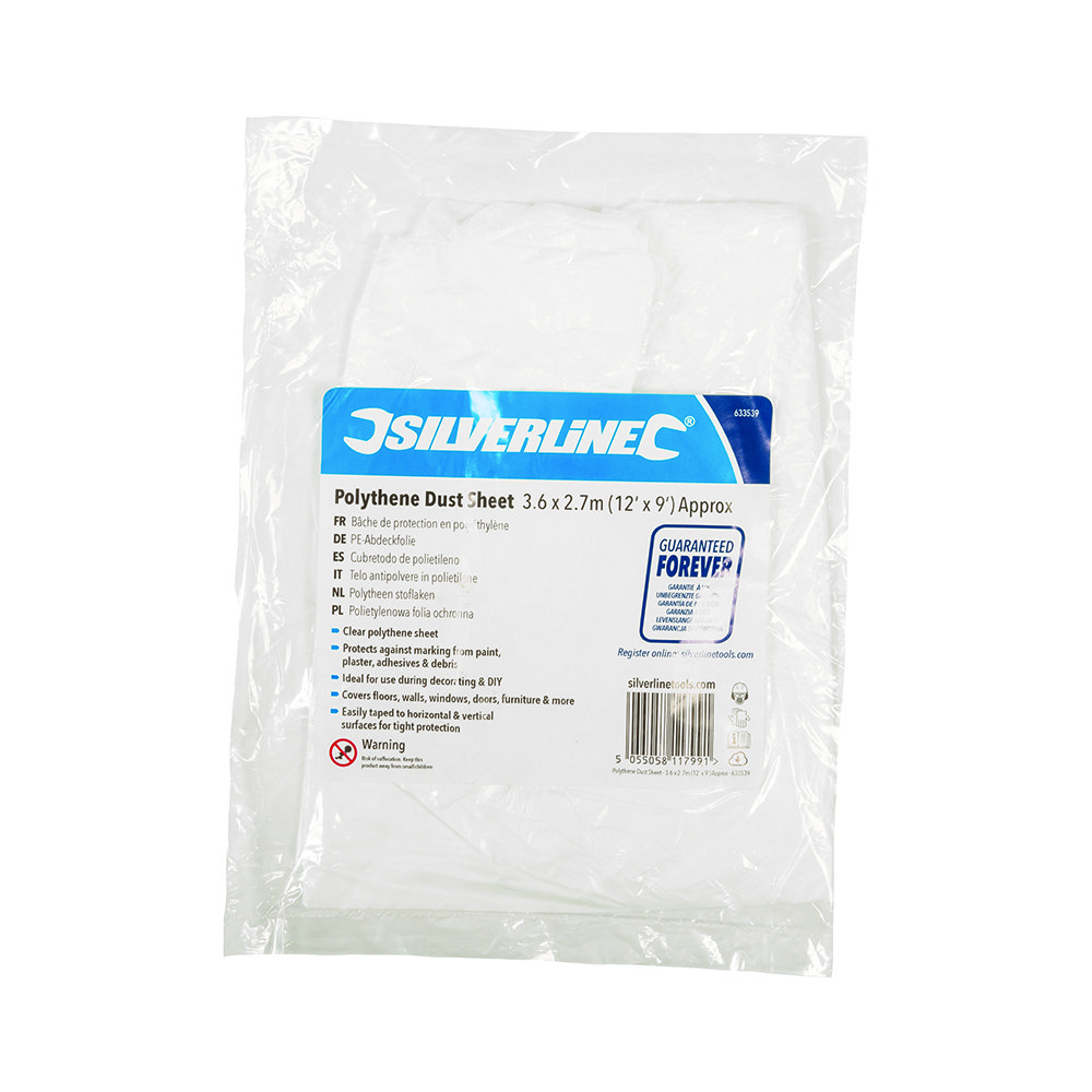 Polythene Dust Sheet 3.6 x 2.7m | Victorian Plumbing UK