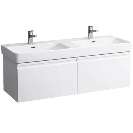 Laufen - Pro S 1260mm 2 Drawer Vanity Unit and Double Basin - 2 x ...