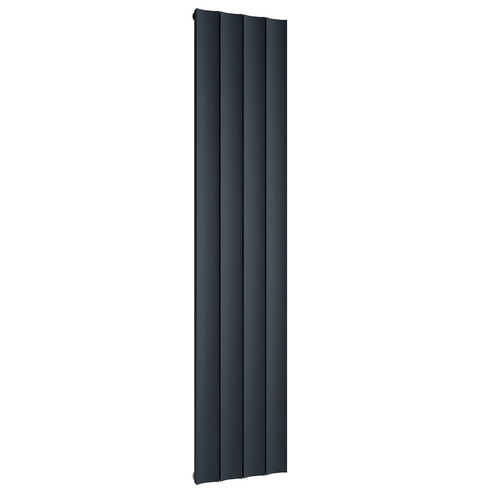 Reina Luca Vertical Single Panel Aluminium Radiator | In Anthracite