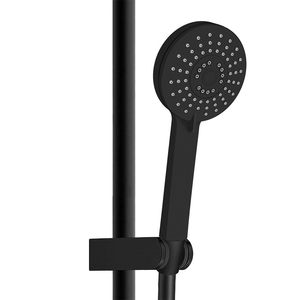 AQUAS Aquamax Pro with Column Manual 9.5kw Matt Black Electric Shower