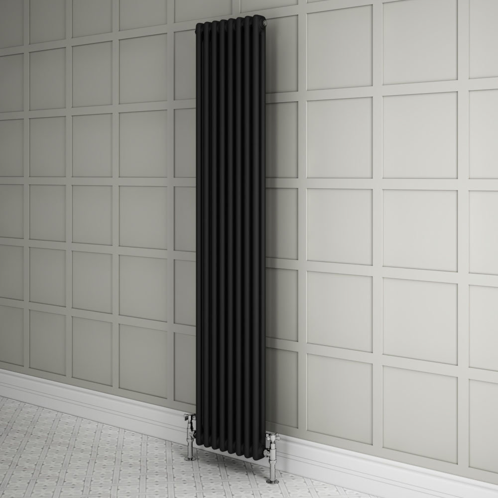 Keswick 1800 x 380mm Cast Iron Style Traditional 2 Column Anthracite ...
