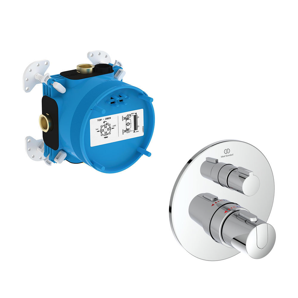 Ideal Standard Ceratherm T100 Chrome Built-In Thermostatic 1 Outlet ...