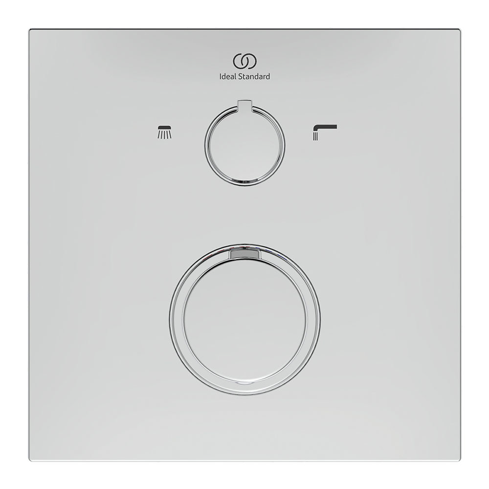 Ideal Standard Ceratherm T100 Chrome Built-In Thermostatic 2 Outlet ...
