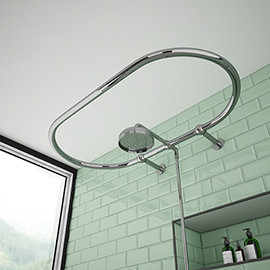 Curved Shower Rails - Round & Oval Rails | Victorian Plumbing