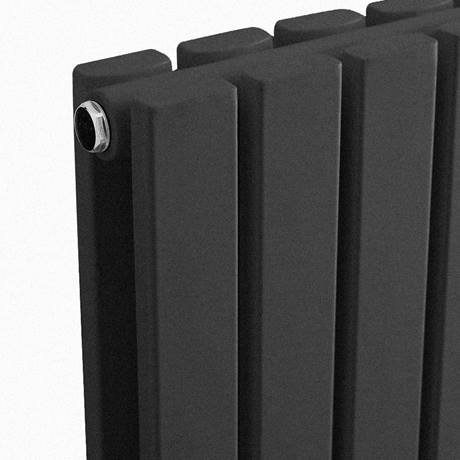 Urban 1800 x 300mm Vertical Double Panel Anthracite Radiator ...