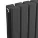 Urban 1800 x 600mm Vertical Double Panel Anthracite Radiator ...