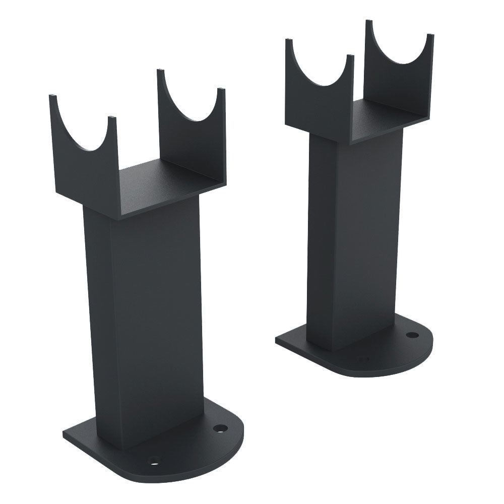 Urban Anthracite Floor Mounted Radiator Feet | Victorian Plumbing UK