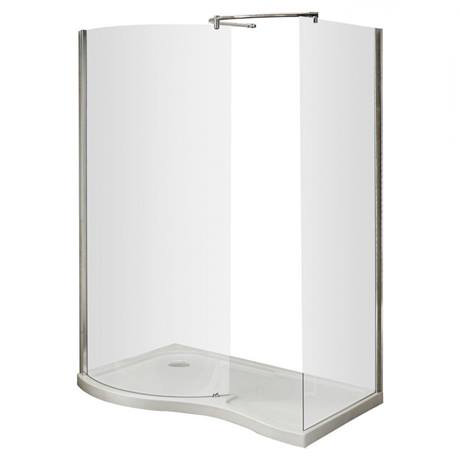 Nuie Pacific Curved Walk In Shower Enclosure (Inc. Tray) at Victorian ...