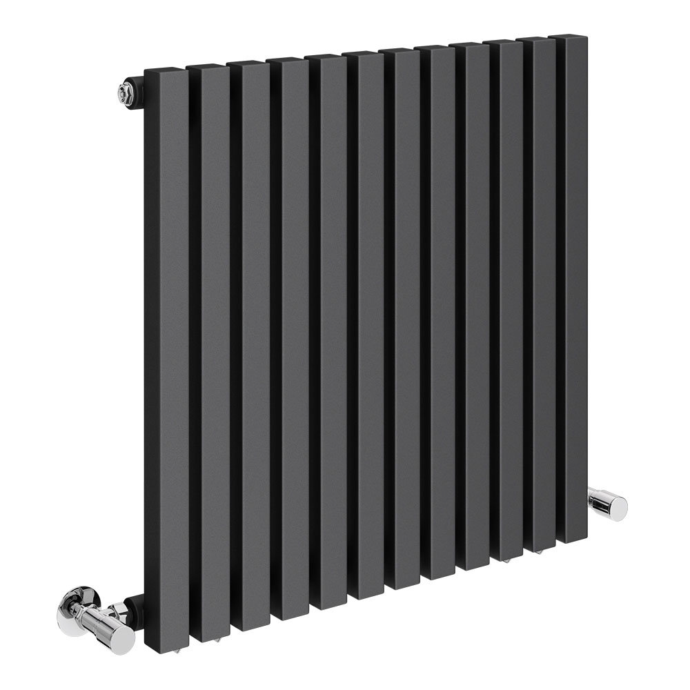 Alaska Modern 600 x 600 Horizontal Anthracite Square Radiator 12 Tubes ...