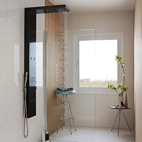 Hudson Reed - Dusk Thermostatic Shower Panel - Gun Metal - AS344 at ...