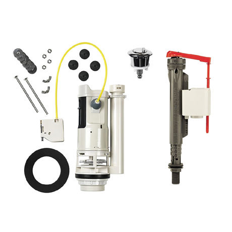 Wirquin Kayla Cable Operated Dual Flush Valve Universal Bottom Entry ...