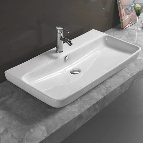 Arezzo 815 x 470mm Modern Large Counter Top 1TH Basin | Victorian ...