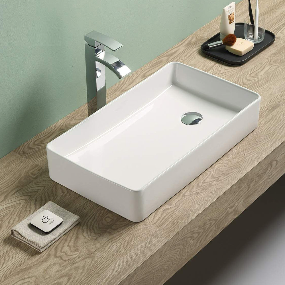 Arezzo 612 x 346mm Modern Rectangular Counter Top Basin | Victorian ...
