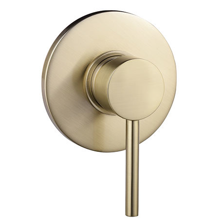 Arezzo Brushed Brass Round Concealed Manual Shower Valve | Victorian ...