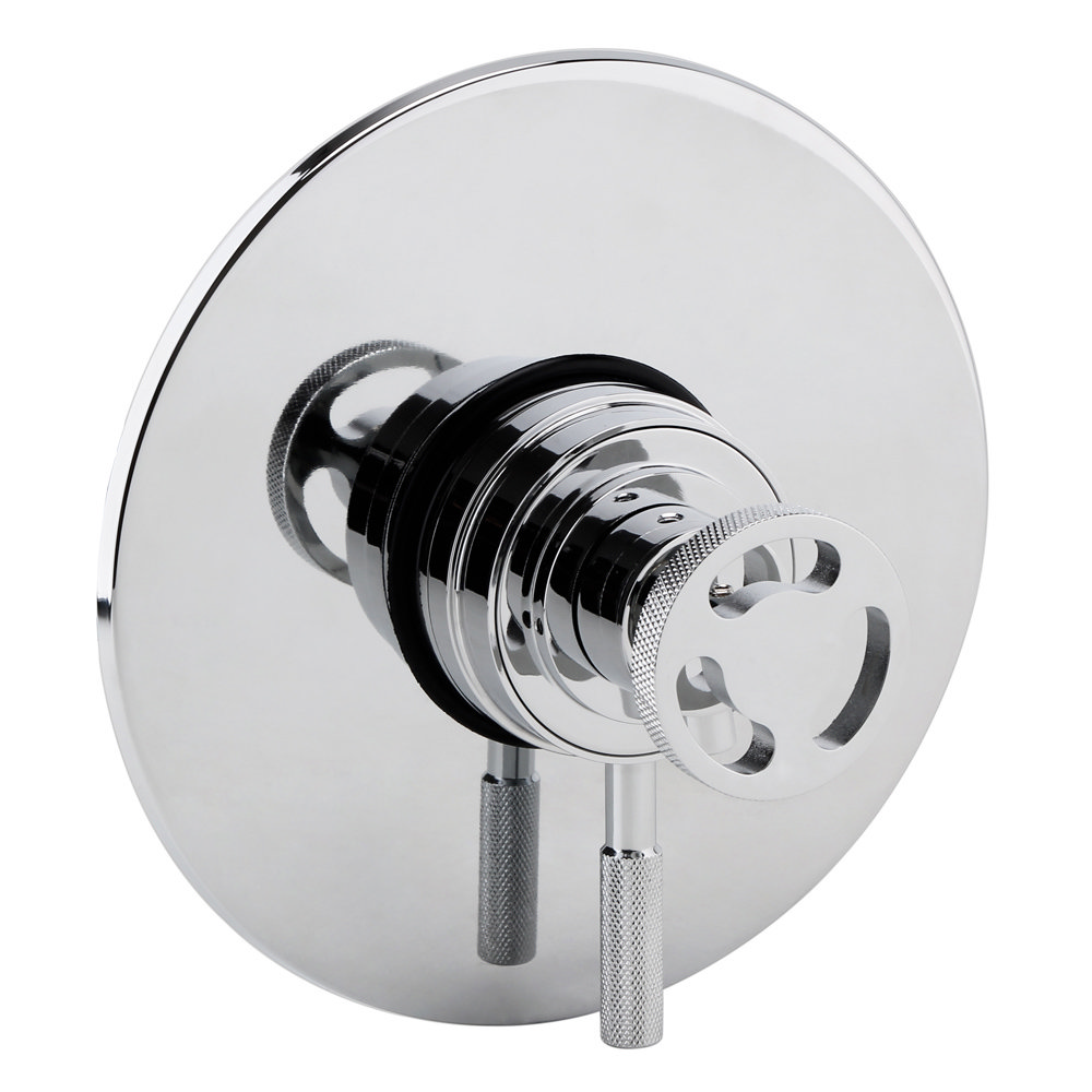 Arezzo Chrome Industrial Style Concealed Dual Shower Valve | Victorian ...