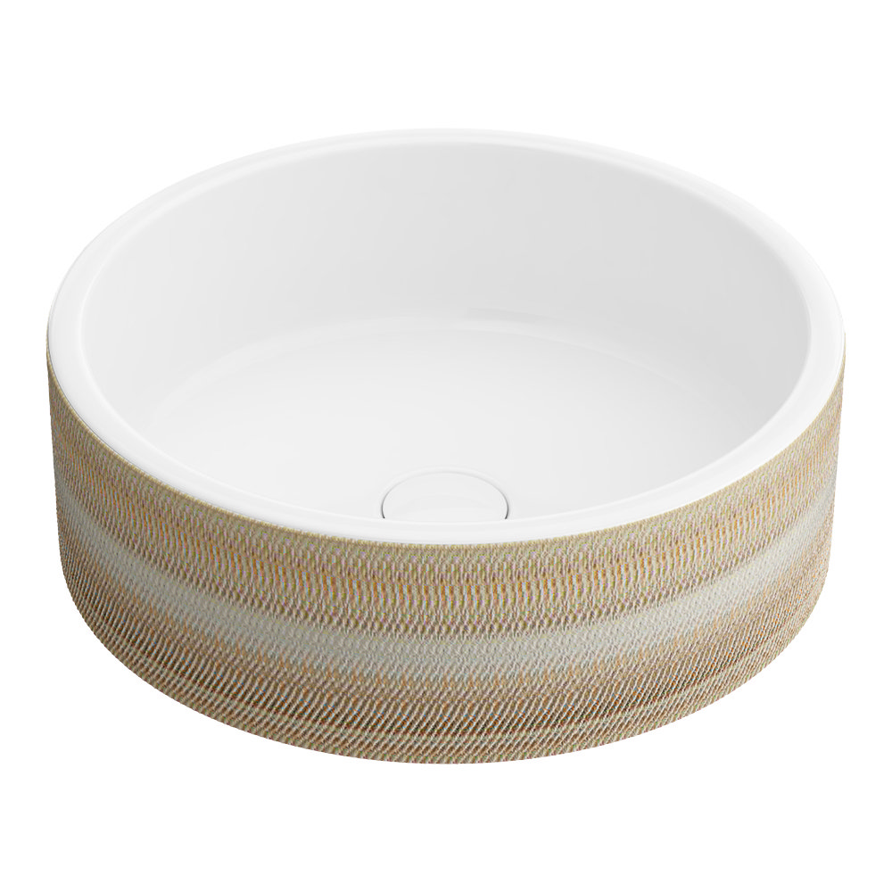 Arezzo Rustic Patterned Round Counter Top Basin - 410mm Diameter ...