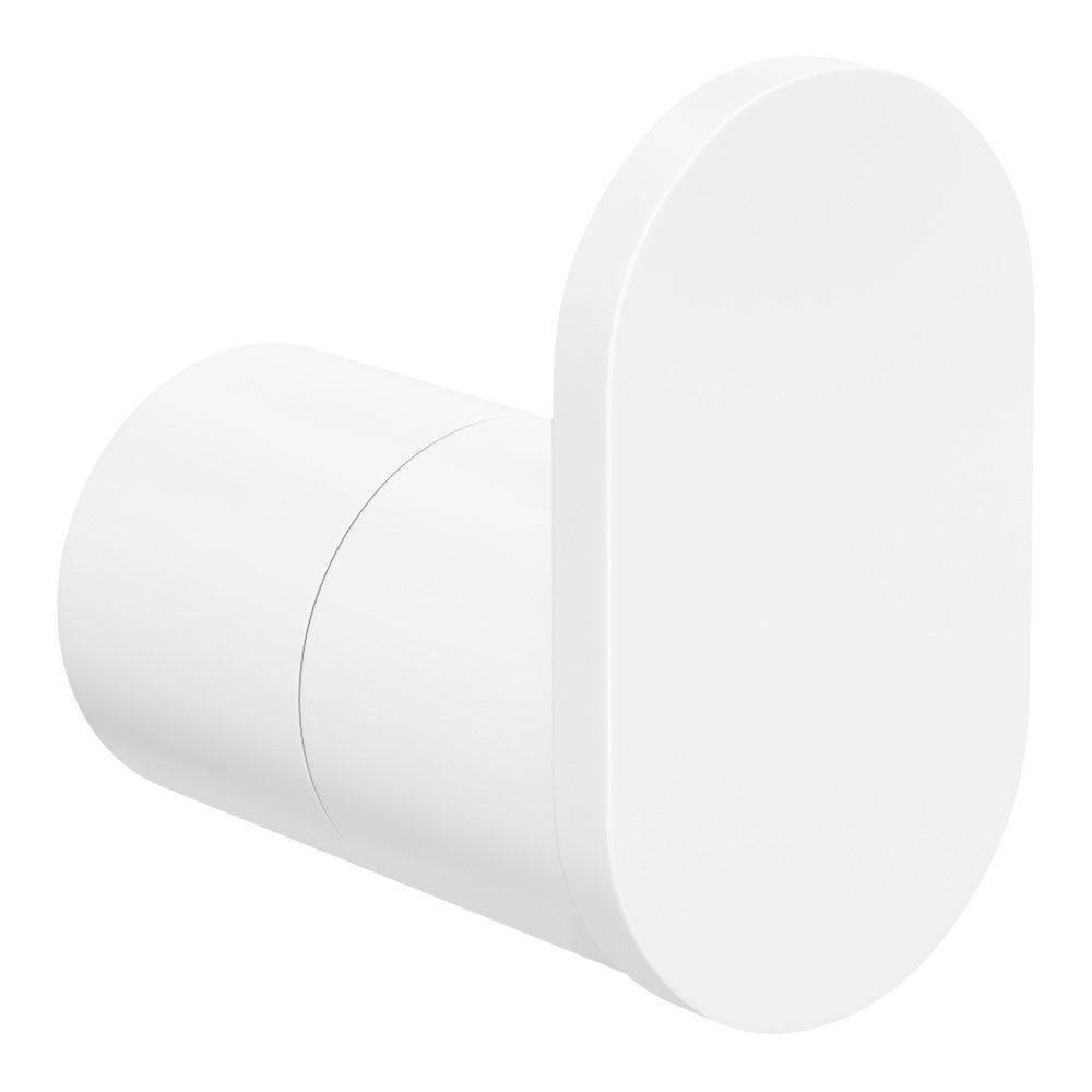 Arezzo Matt White Robe Hook | Victorian Plumbing UK
