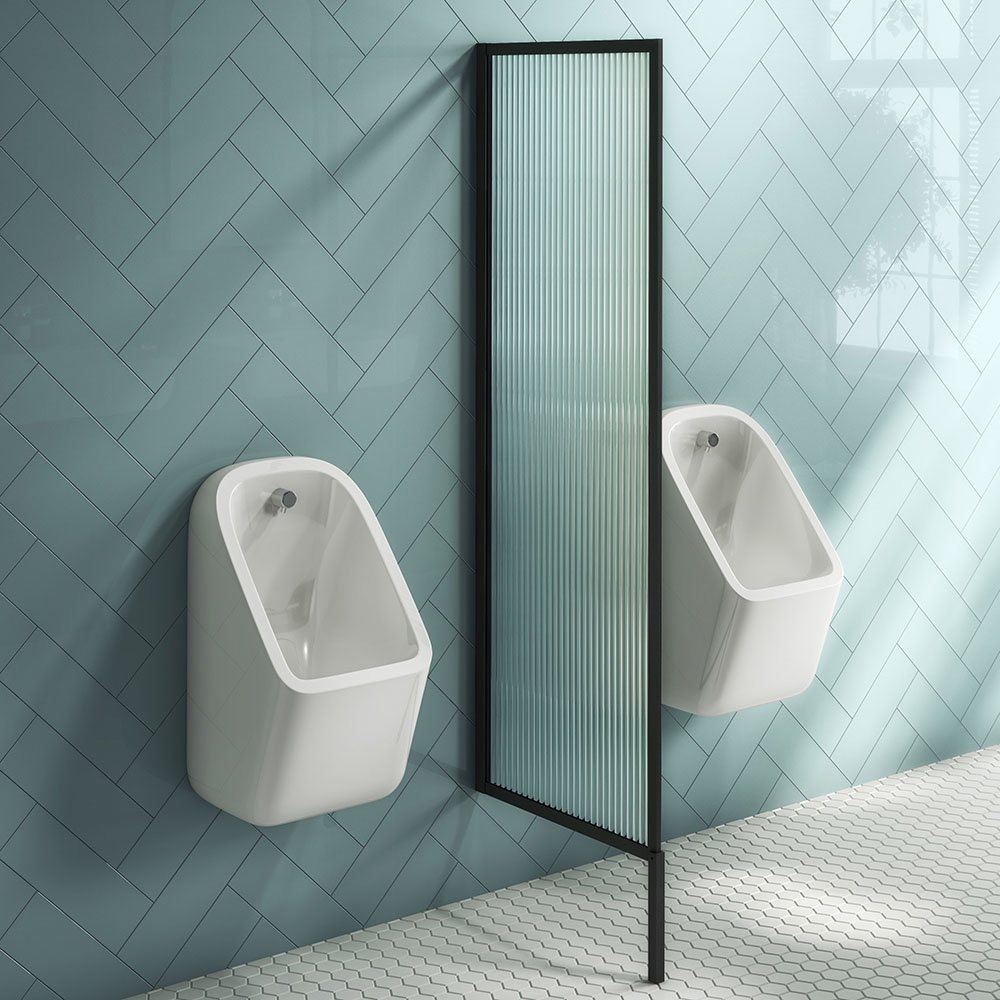 Arezzo Concealed Urinal Pack with 2 x Urinal Bowls + Matt Black Frame ...