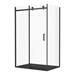 Arezzo Matt Black 1200 x 800 Frameless Sliding Door Shower Enclosure with Black Tray | Victorian ...