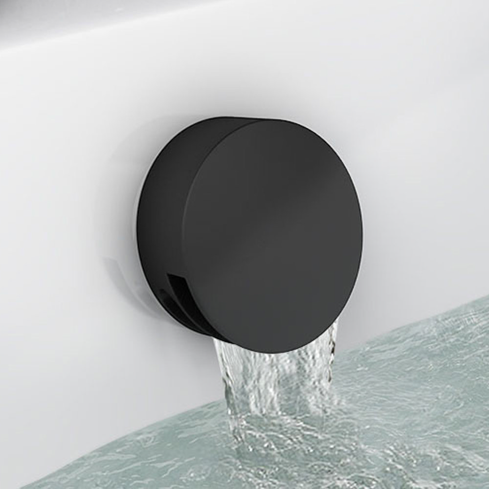 Arezzo Round Matt Black 2 Outlet Shower System (Fixed Shower Head ...