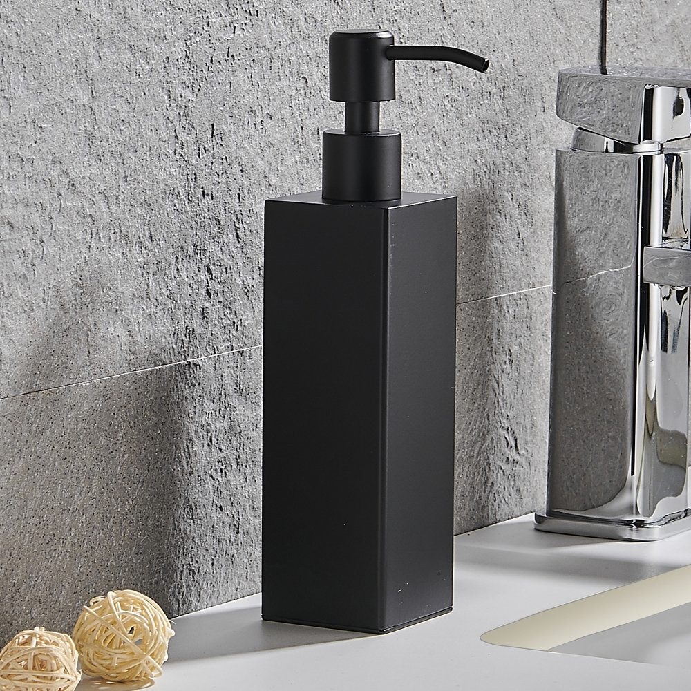 Arezzo Freestanding Square Soap Dispenser Matt Black | Victorian ...