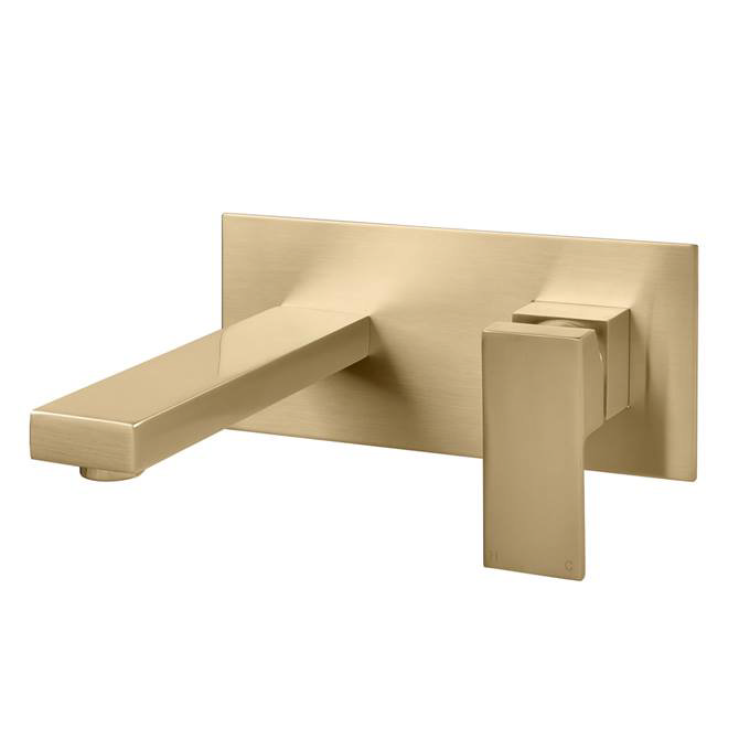 Arezzo Square Brushed Brass Wall Mounted Basin Mixer Tap | Victorian ...