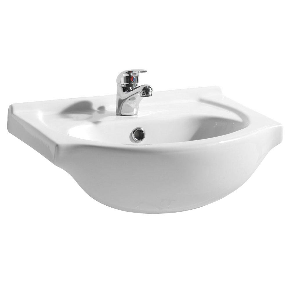 Alaska 450mm Small Semi Recessed Basin | Victorian Plumbing.co.uk