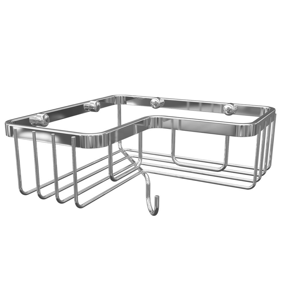 Alberta Rectangular Corner Wire Soap Basket - Chrome | Victorian ...