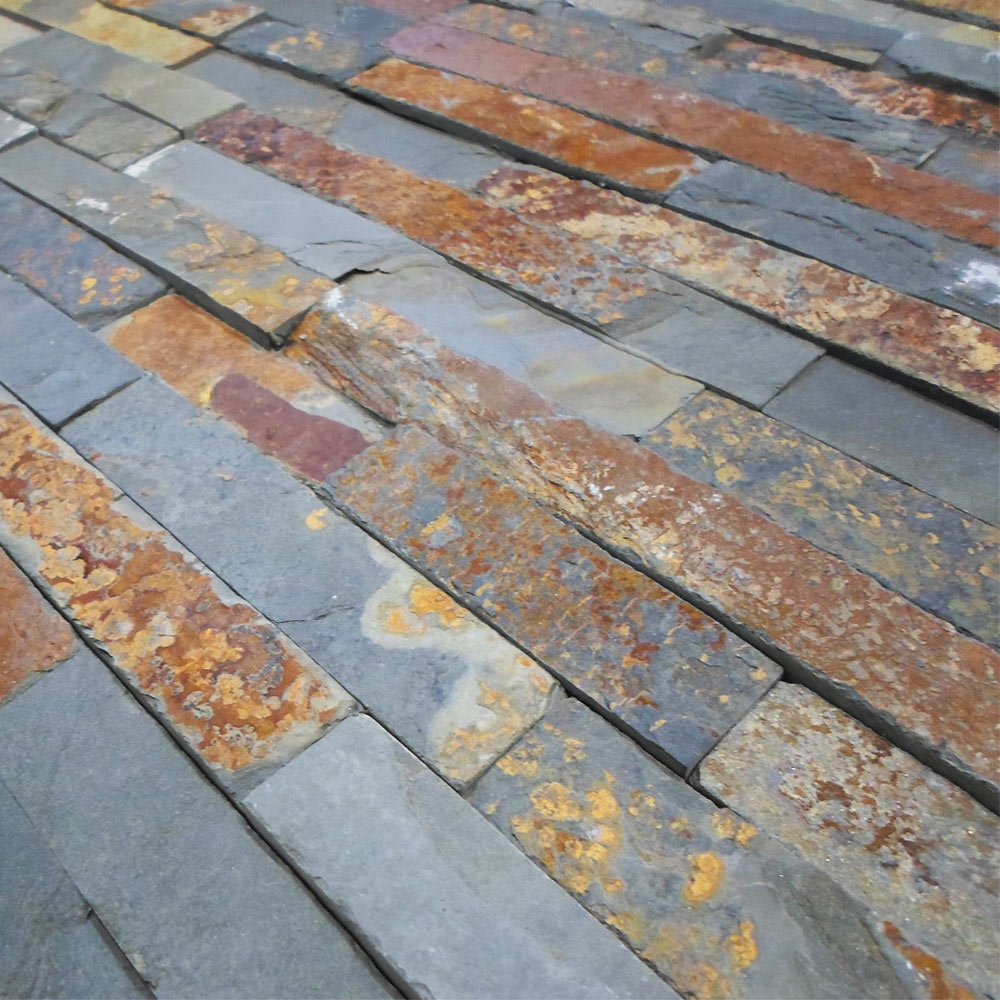 Amaro Rustic Slate Split Face Tiles - 400 x 100mm