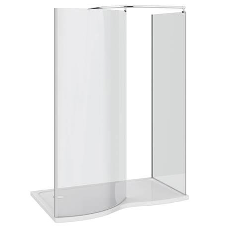 Apollo Curved Frameless Walk-In Enclosure | Victorian Plumbing.co.uk