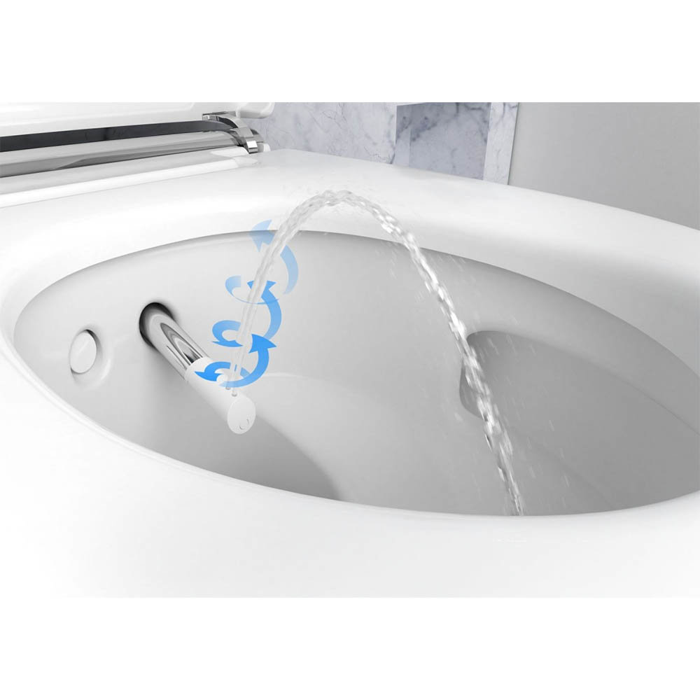 Geberit AquaClean Mera Classic Rimless Wall Hung Shower WC - Alpine White